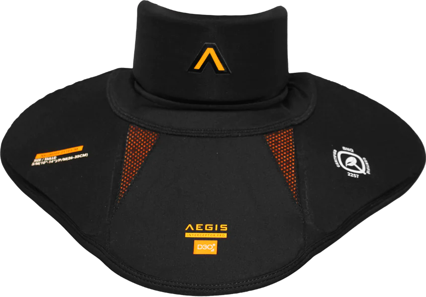 Aegis Interceptor Neck Guard W/Bib | Puckiverse | Ice Hockey and Skate shop